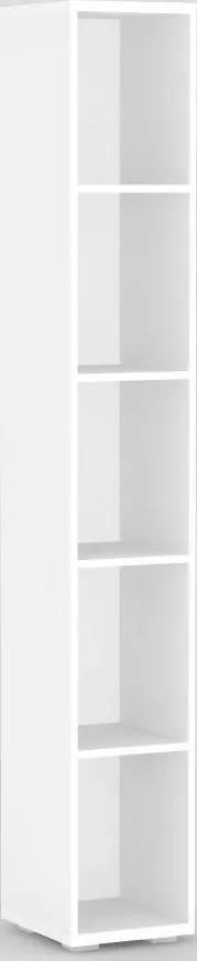 Dřevona Regál REA STORE, bílá, 30 x 200 x 28 cm