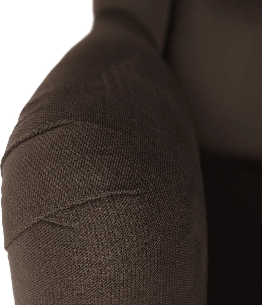 Designové křeslo, Velvet látka hnědá / vzor Terra, BELEK