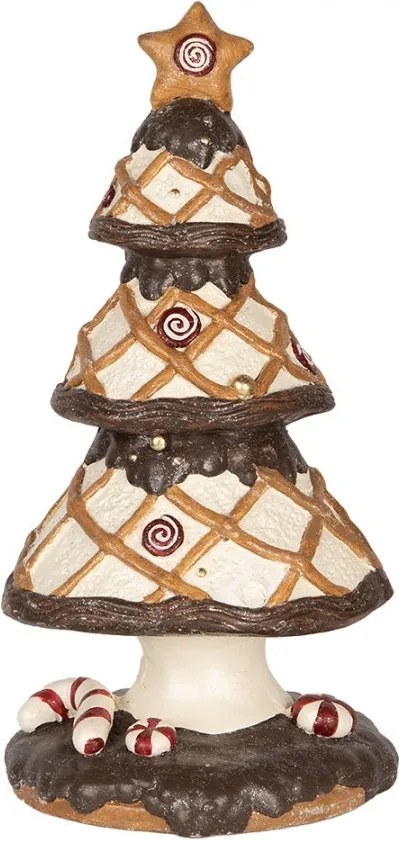 Hnědá dekorace stromek s cukrovinkami Christmas Tree - Ø 22*43 cm