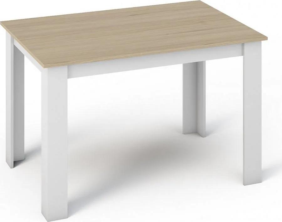 Casarredo - Komfort nábytek Jídelní stůl MANGA 120x80, dub sonoma/bílá