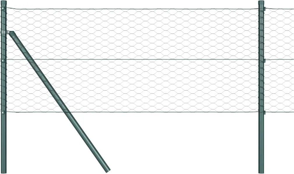 Hexagonální kotvení plotu 50 x 0,6 m Ocel potažená PVC Šedá 3352843