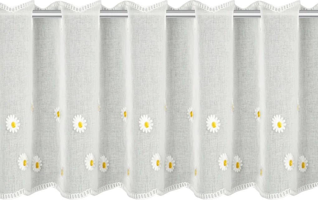 KRÁTKÁ ZÁCLONA NA POUTKÁCH BELLIS 150X40 CM KVĚTY
