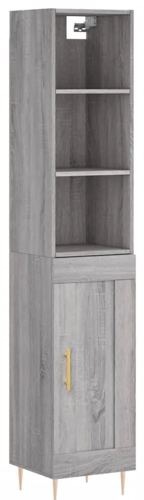 Skříň highboard šedá sonoma 34,5 x 34 x 180 cm kompozitní dřevo