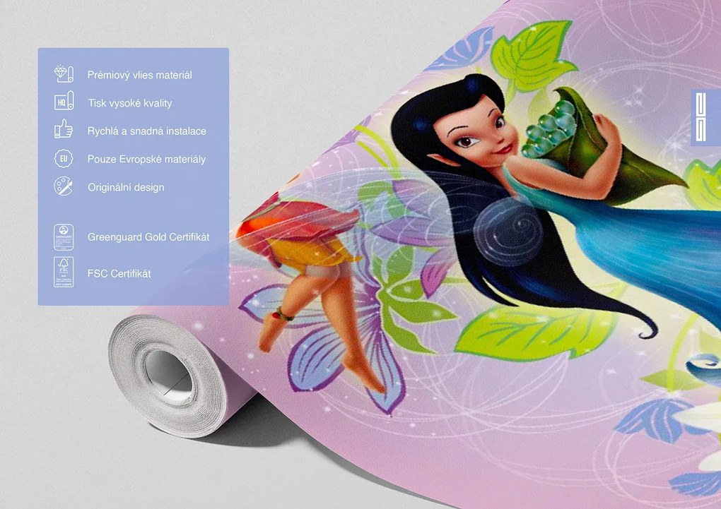 Dětská vliesová fototapeta na zed' Víly na Purpurové, Disney | 90 x 202 cm | DFTDNV 5416