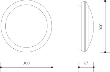 Svítidlo Panlux ZEUS LED přisazené stropní a nástěnné kruhové 16W PN31300049 neutrální bílá 4000K