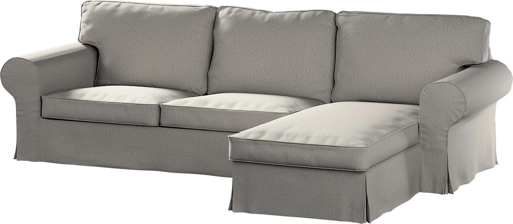 Potah na pohovku IKEA Ektorp 2-místná s lenoškou barva šedá látka pletený vzor