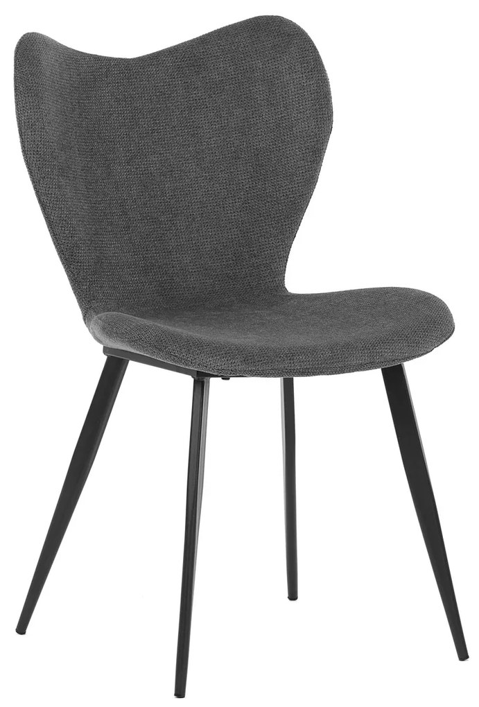 Jídelní židle DCL-1031 GREY2 látka šedá, kov černý matný lak