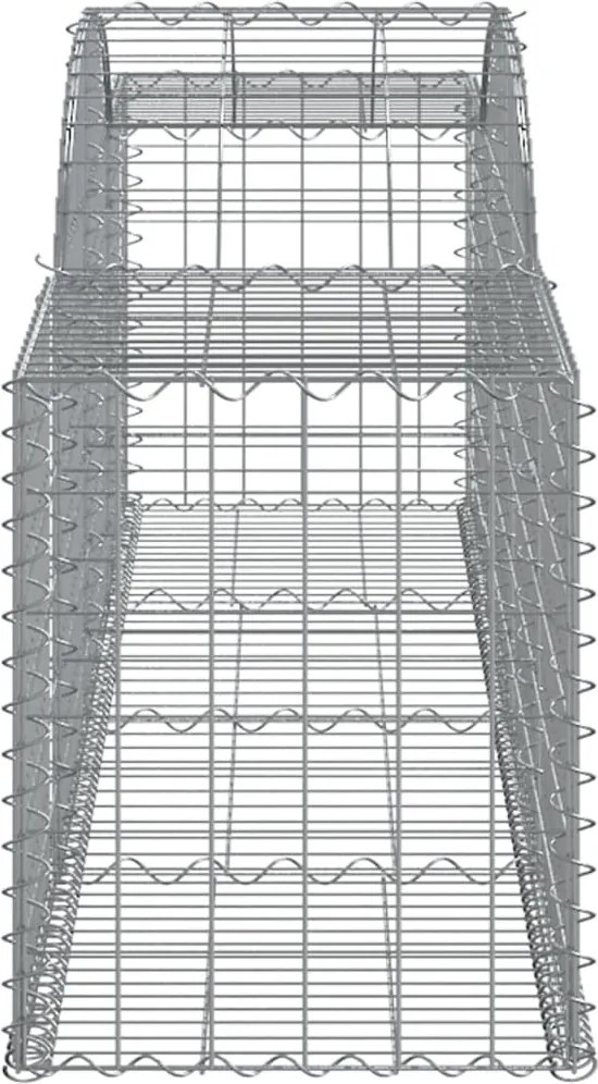 Klenuté gabionové koše 20 ks 300x50x60/80 cm pozinkované železo 3146679