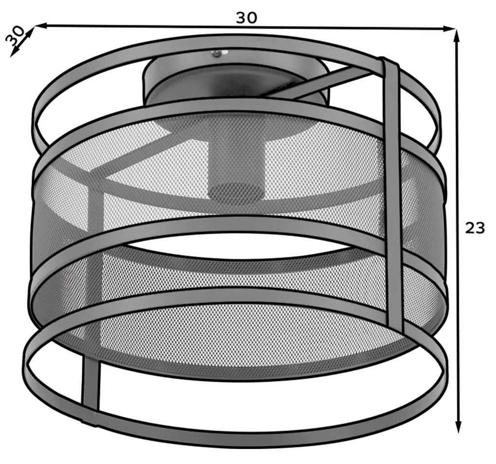 Eltap Moderní stropní osvětlení Gormar, 30x23x30 cm