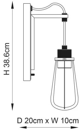Endon 80950 - Nástěnné svítidlo URBAN 1xE27/6W/230V černá