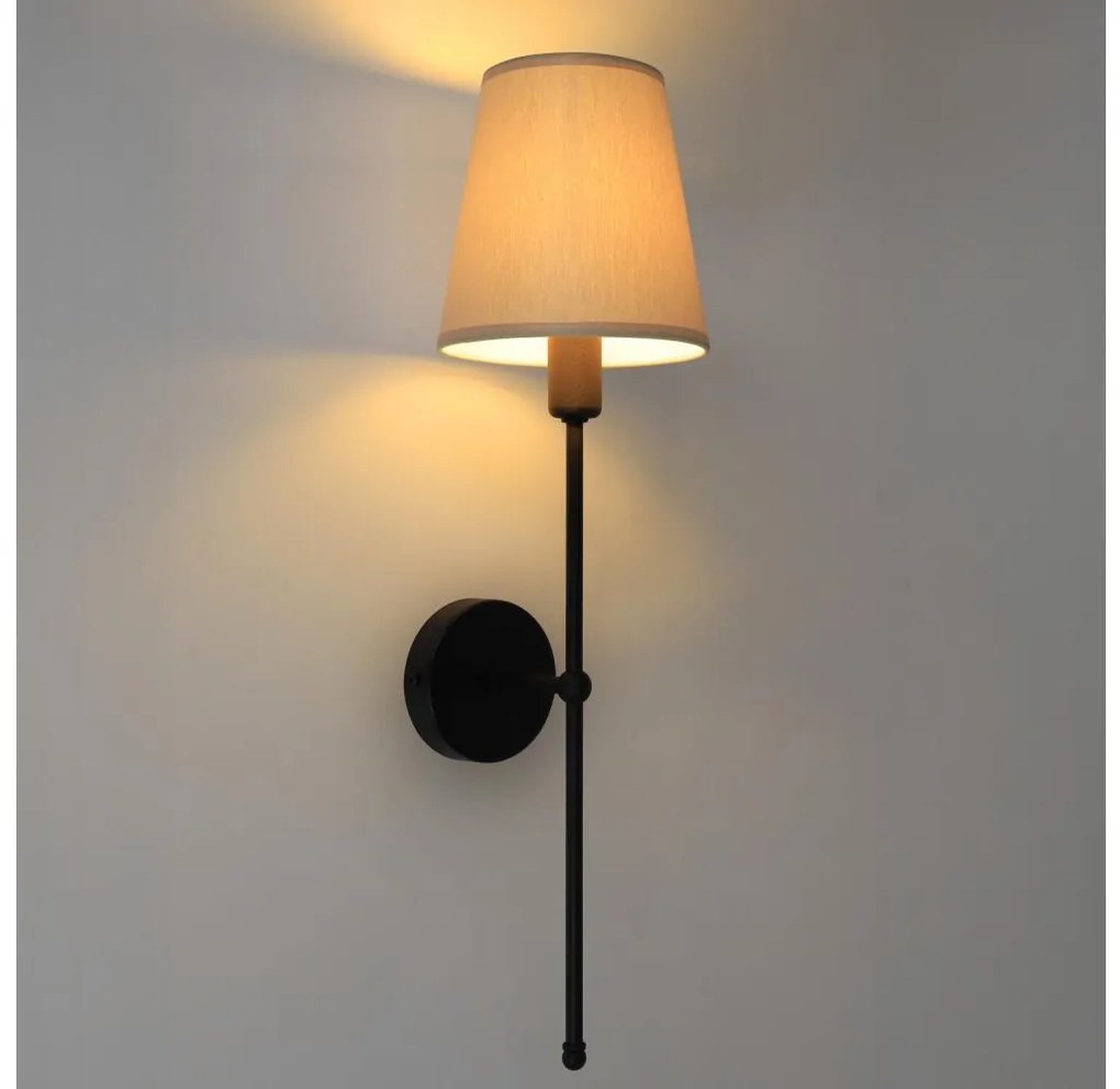 Nástěnná lampa MADELA 1xE14/40W/230V béžová/černá