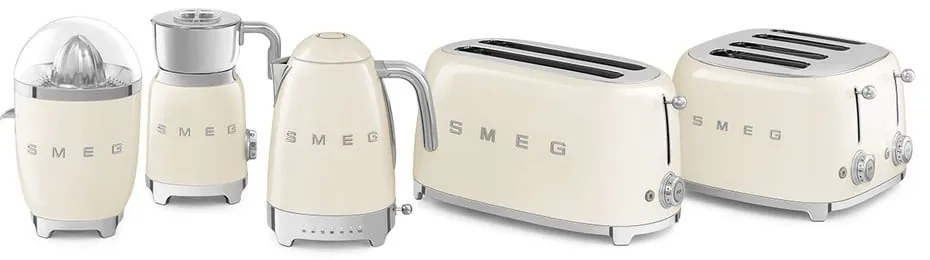 Krémová rychlovarná konvice z nerezové oceli 1,7 l Retro Style – SMEG