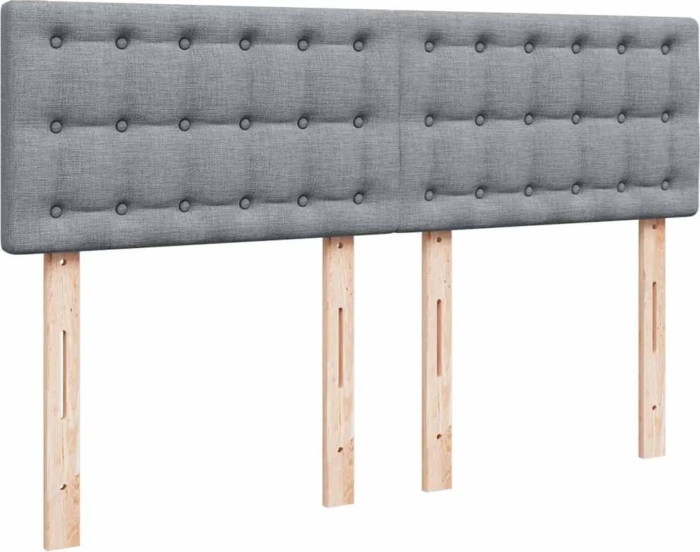 Box spring postel s matrací světle šedá 140 x 190 cm textil 3287465