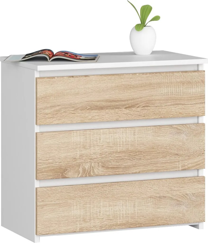 Komoda CL3 60 cm bílá/dub sonoma