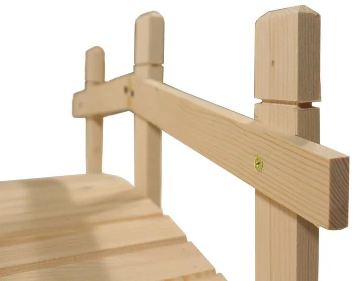 Gaboni 55172 Zahradní dřevěný můstek - bez povrchové úpravy - 71 cm