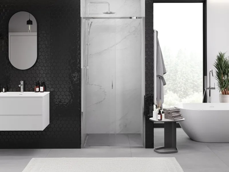 Mexen Exo posuvné sprchové dveře 125 cm, transparentní, chrom - 8151-125-000-01-00