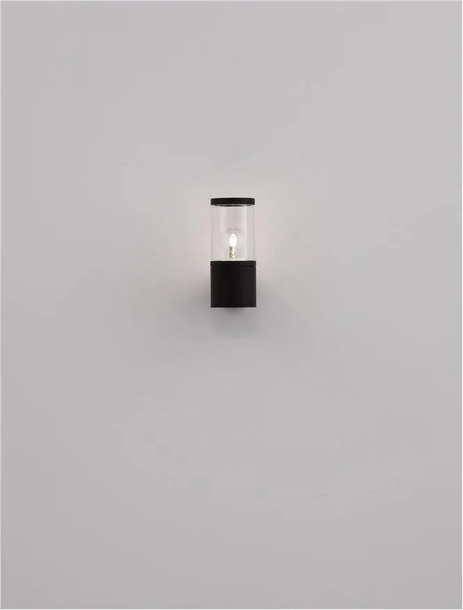 NV 9002873 Venkovní nástěnné svítidlo CETERA černý hliník a akryl E27 1x12W 220-240V IP54 bez žárovky - NOVA LUCE