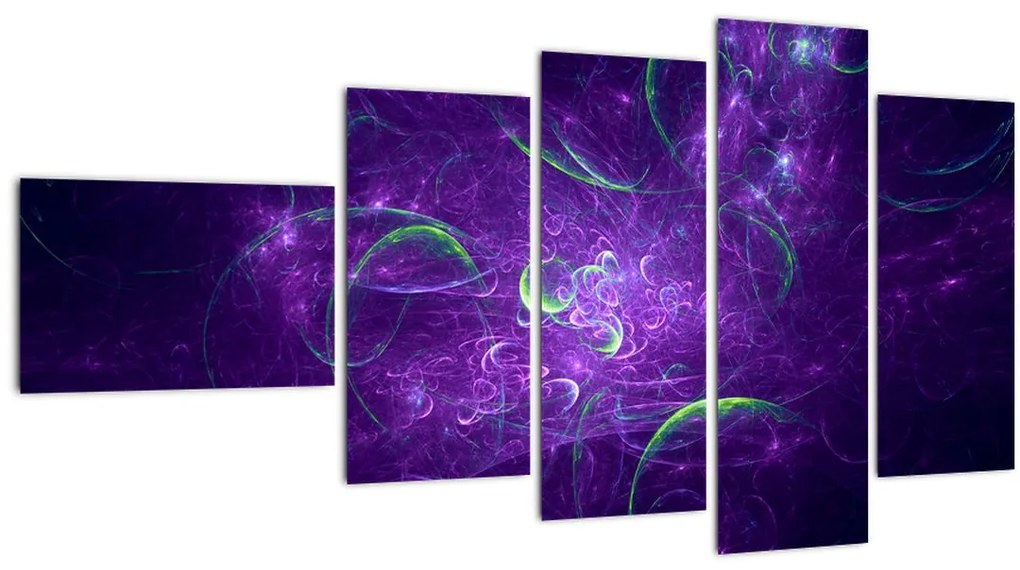 Obraz - fialová abstrakce (110x60 cm), 40 dalších rozměrů