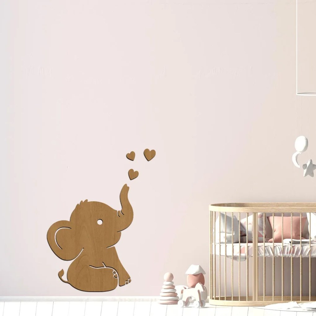 dřevo života Dřevěná dekorace BABY SLON Zvolte barvu dekoru: Třešeň, Rozměry šxv (cm): 20x26