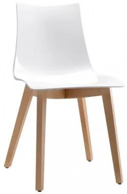 Scab Plastová židle Natural ZEBRA antishock Barva plastu Scab Lesklá bílá Moření Scab FN-buk přírodní 2806