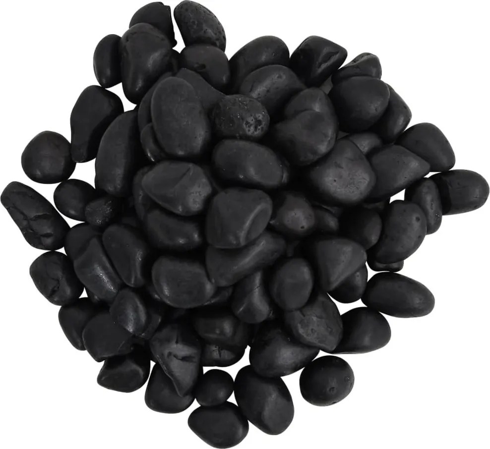 vidaXL Leštěné oblázky 10 kg 2–5 cm [155329] Barva: Černá