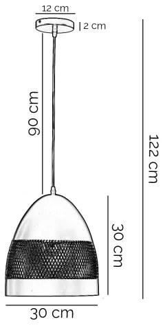 ONLI - Lustr na lanku POLLY 1xE27/22W/230V černá