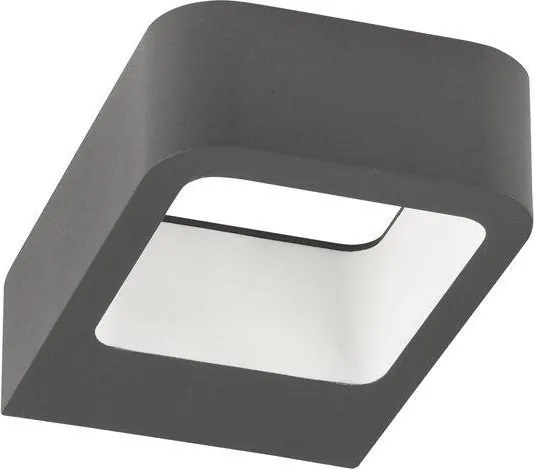 NV 713312 Venkovní nástěnné svítidlo ACQUA tmavě šedý hliník akrylový difuzor LED 5W 3000K 110-265V 38st. IP54 - NOVA LUCE