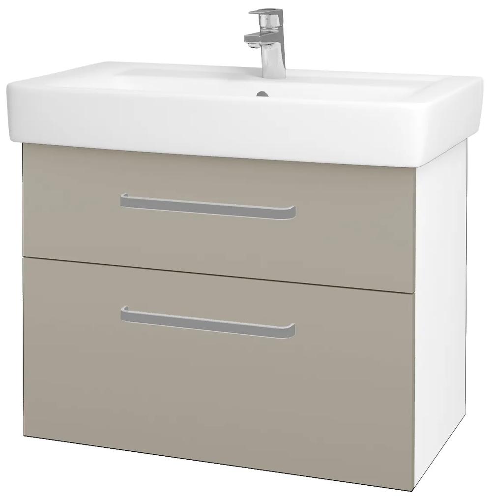 Dřevojas Koupelnová skříň Q MAX SZZ2 80 Varianta: N01 Bílá lesk / Úchytka T01 / IND Individual