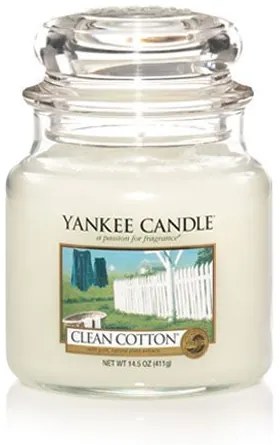 Svíčka ve skle střední Clean Cotton, Yankee Candle