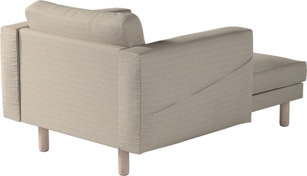 Potah na IKEA Norsborg šezlong s loketními opěrkami barva béžová látka pletený vzor
