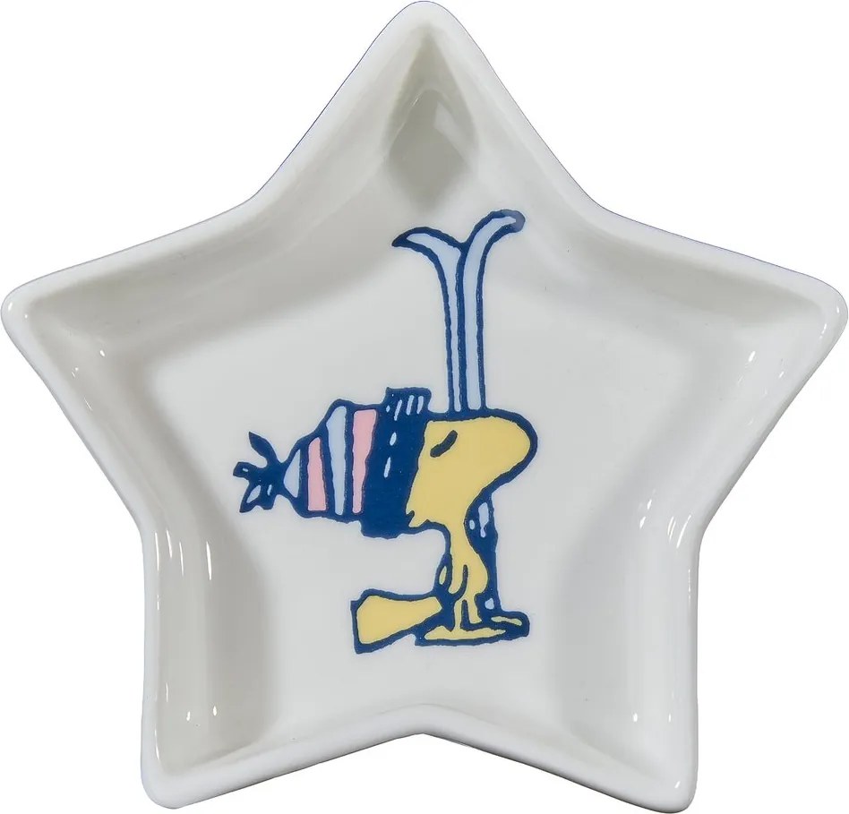 PEANUTS Talířek na šperky hvězda Woodstock a lyže 10 cm