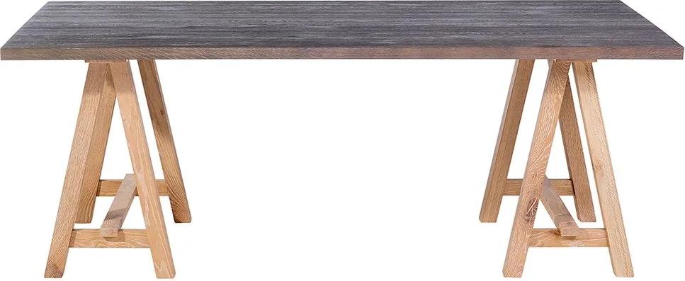 Šedohnědý stylový jídelní stůl 200x100 cm - MOORE