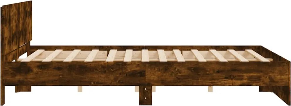 Rám postele s čelem kouřový dub 180 x 200 cm 3207466