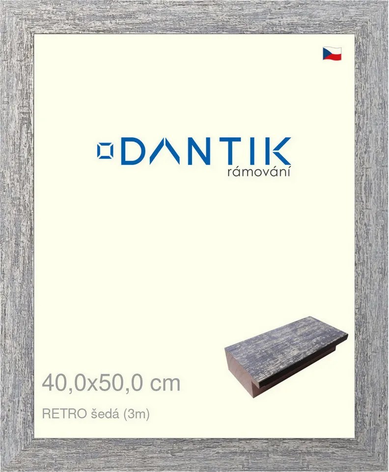 DANTIK rámeček 40x50 | RETRO šedá (Plexi Čiré)