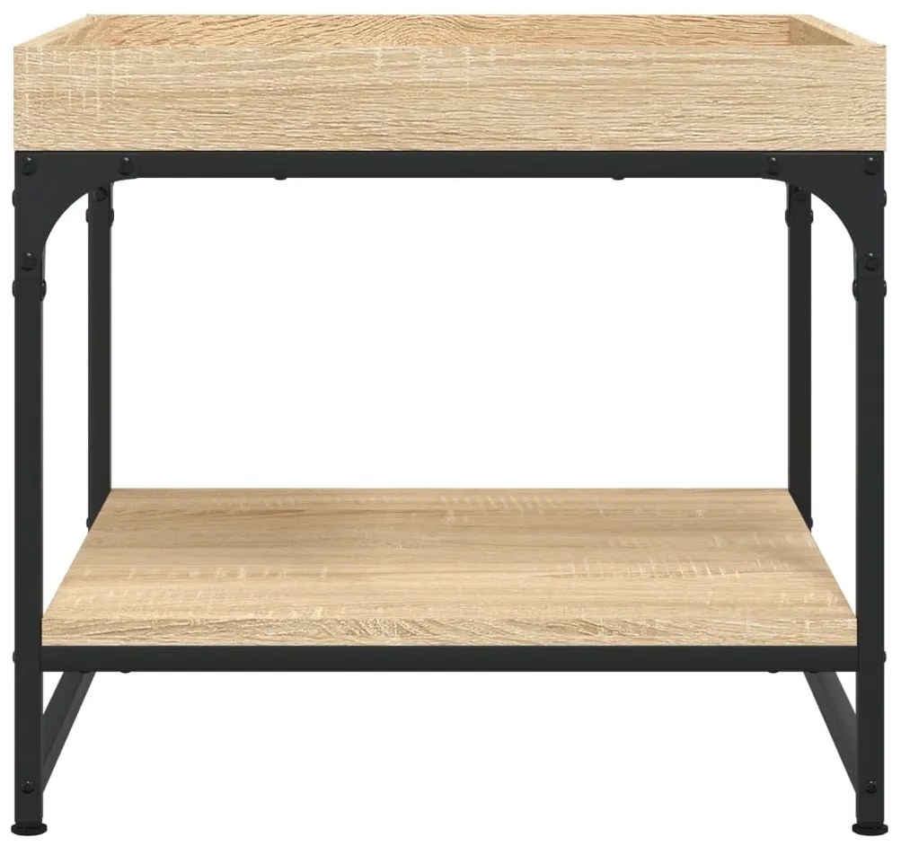 Konferenční stolek dub sonoma 49,5x49,5x45 cm kompozitní dřevo - Default Title