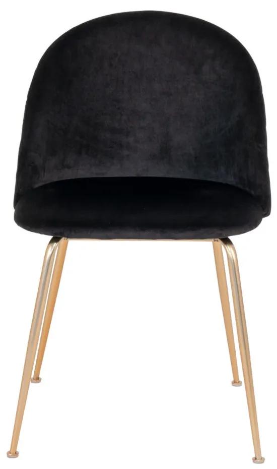 Designová židle Ernesto, černá / mosaz