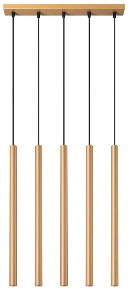 Sollux Lighting Závěsná lampa PASTELO 5L zlatá