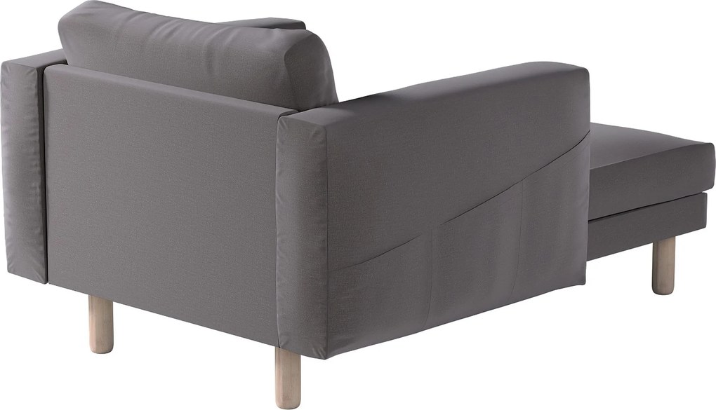 Potah na IKEA Norsborg šezlong s loketními opěrkami barva hnědá látka sametová