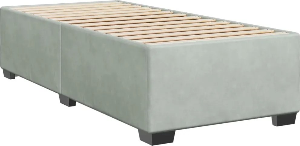 Box spring postel s matrací světle šedá 80 x 200 cm samet 3290774