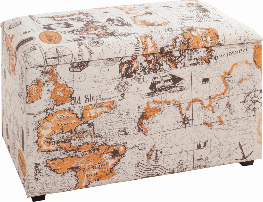 XXXLutz TRUHLOVÁ LAVICE, textil, kompozitní dřevo, 65/42/40 cm Carryhome - Taburety - 001931021203