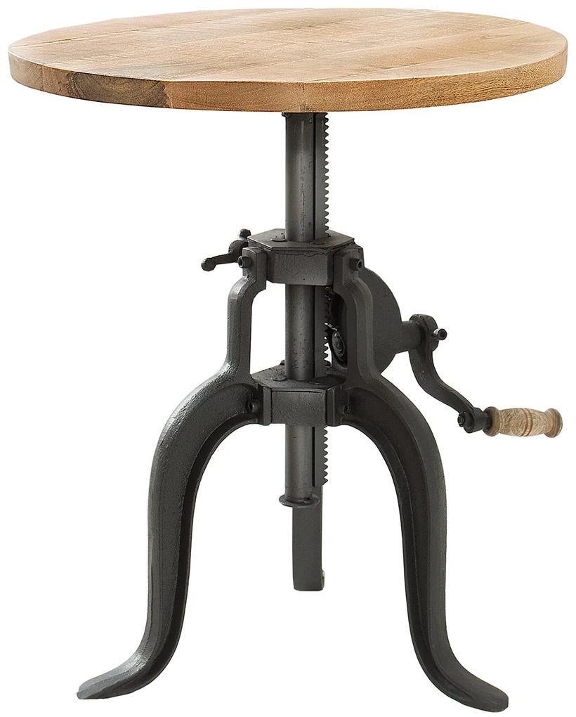 Noble Home Masivní mangový odkládací stolek Engis s nastavitelnou výškou, 50 cm