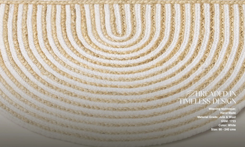 Diamond Carpets India, Ručně vázaná rohožka Elva J-42 Natural, 50x80, béžová, chodba / předsíň