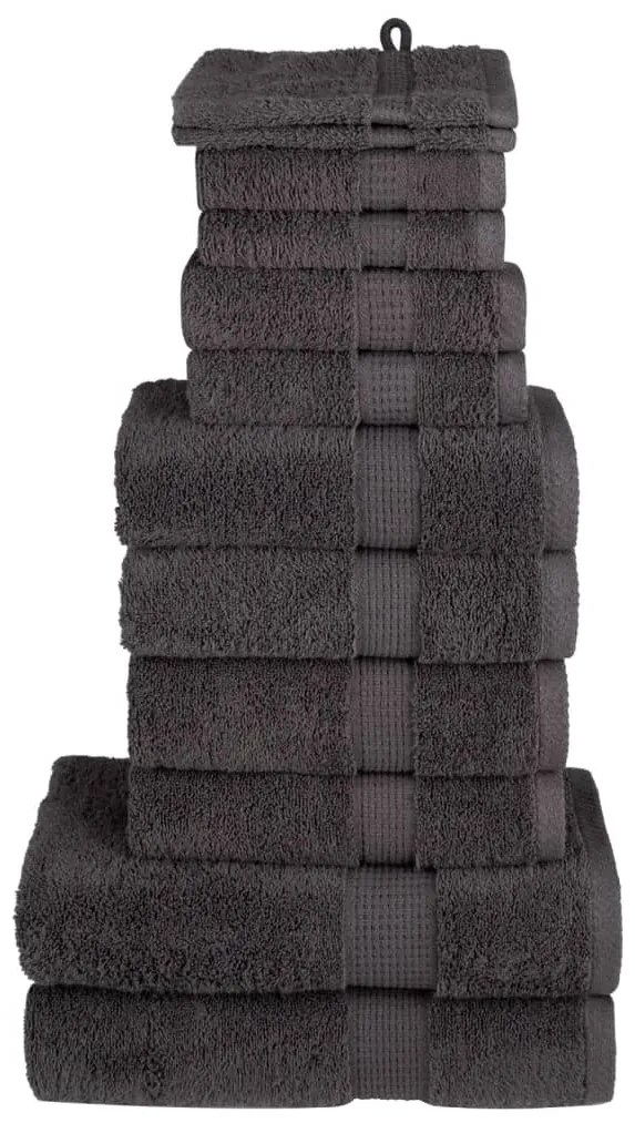 12dílná sada ručníků Premium SOLUND antracitová 600 g/m² 137571