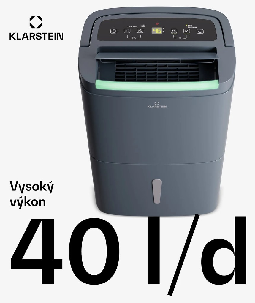 Klarstein DryFy Connect 40 Smart, Odvlhčovač, , Wi-Fi, komprese, 40 l/d, 60–70m²