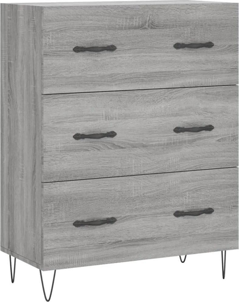 Skříň highboard šedá sonoma 69,5 x 34 x 180 cm kompozitní dřevo 3199783