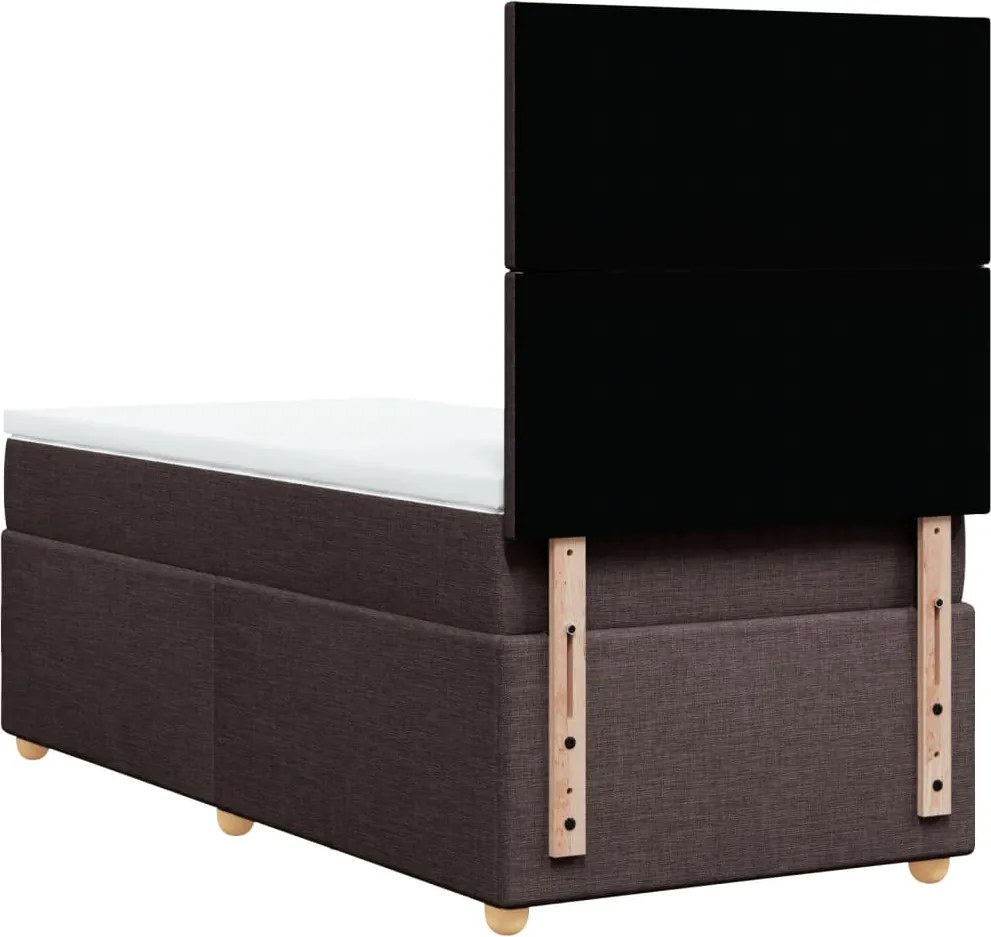 Box spring postel s matrací tmavě hnědá 80x200 cm textil 3291103