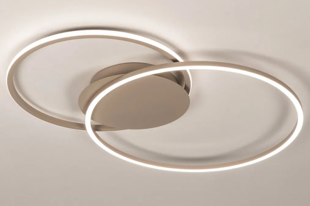 Stropní stmívatelné LED svítidlo Omega 750 Dark Taupe Big
