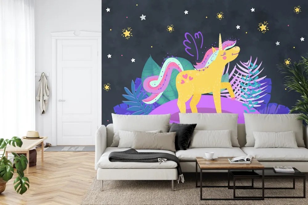 Fototapeta Ula La Unicornio Night Stars Hladký vinyl 208x146