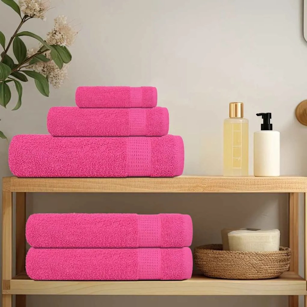 Ručníky pro hosty FROGN 10 ks růžové 30x50 cm 360 g/m² 137045
