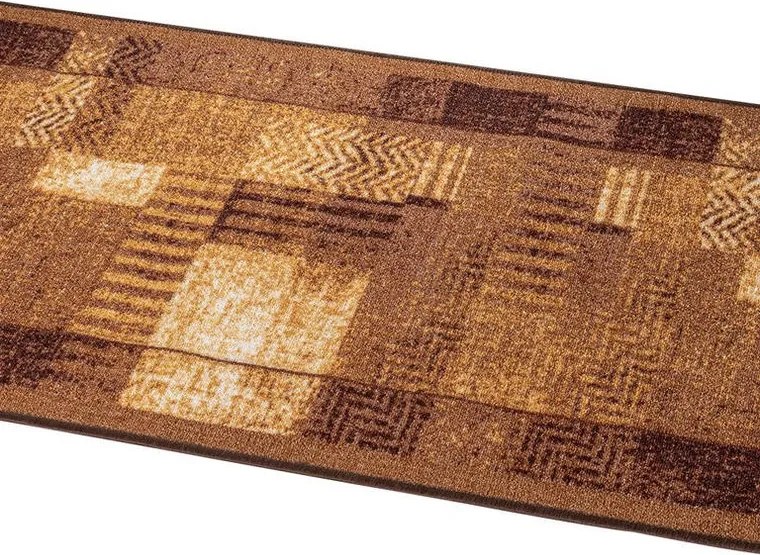 Kusový běhoun Patchwork hnědá 67 x 150 cm